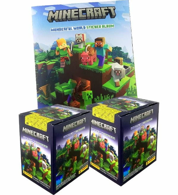 Bequemes Geschenk Panini Minecraft Wonderful World Sticker - Album + 2 ...